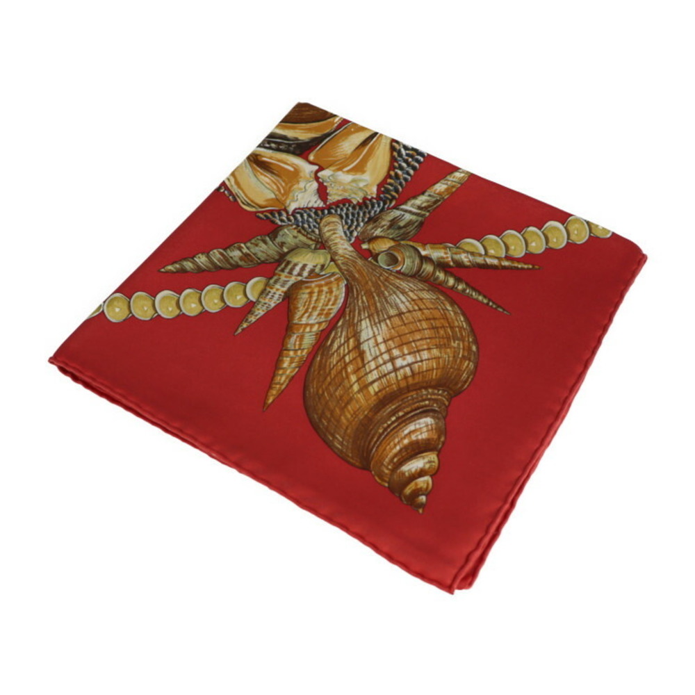 Hermes Rocaille Seashell Carre 90 Scarf Silk Scarlet … - Gem